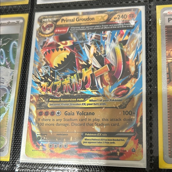Pokemon | Toys | Pokemon Mega Primal Groudon Ex Card Red And Gold ...